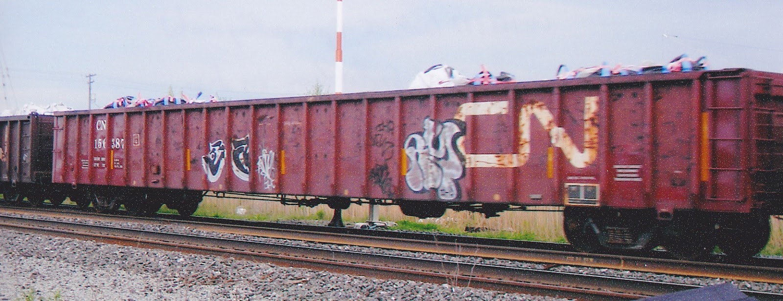 Trackside Treasure: CN Bagged Gondola Loads Halifax-Fort Saskatchewan
