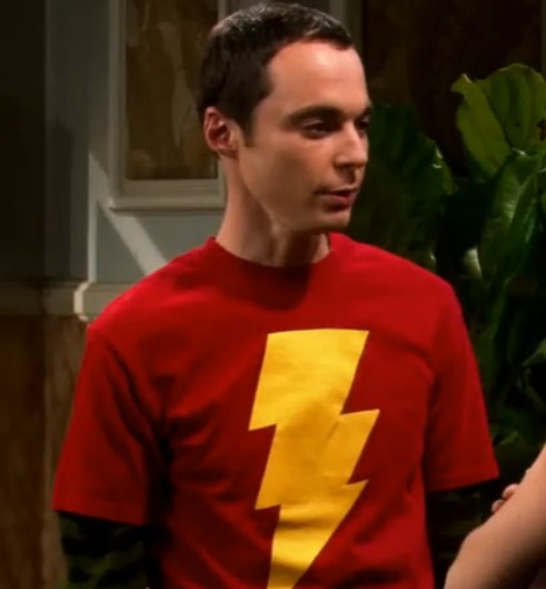 Sheldon's Shazam T Shirt from big bang theory - The Big Bang Theory Shirts