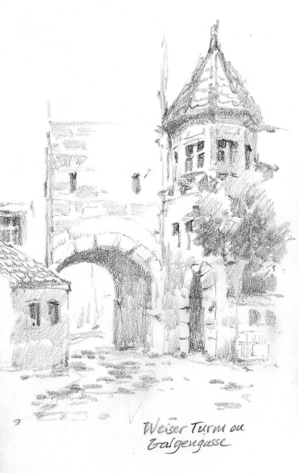 Roland Lee Travel Sketchbook: Paintings and Drawings of Rothenburg Germany