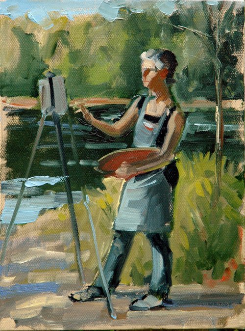 Women in the Act of Painting: Canvas' Eye View