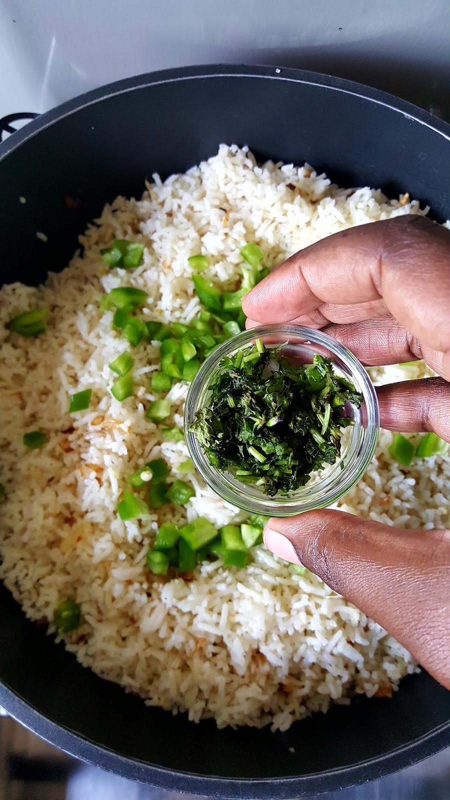 GREEN BELL PEPPER FRIED RICE