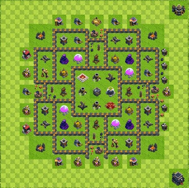 Base Layout Town Hall Level 9 Tipe Farming | COC Indonesia