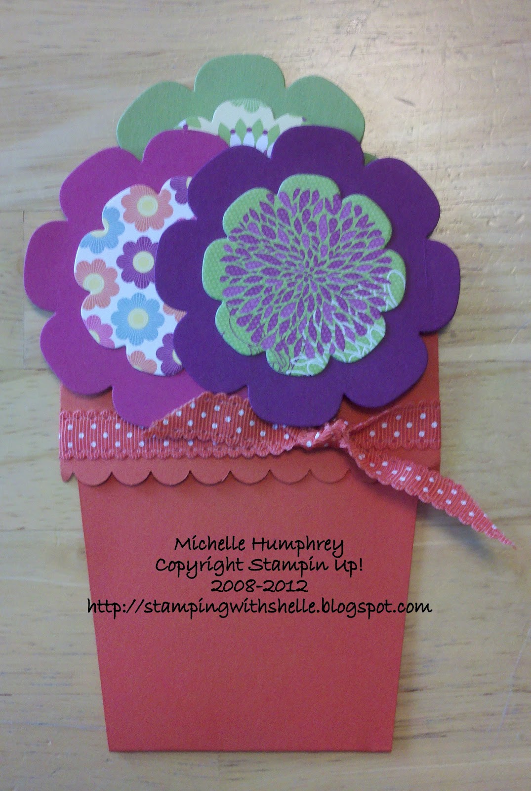 Stamping with Shelle: Flower Pot Pocket Card