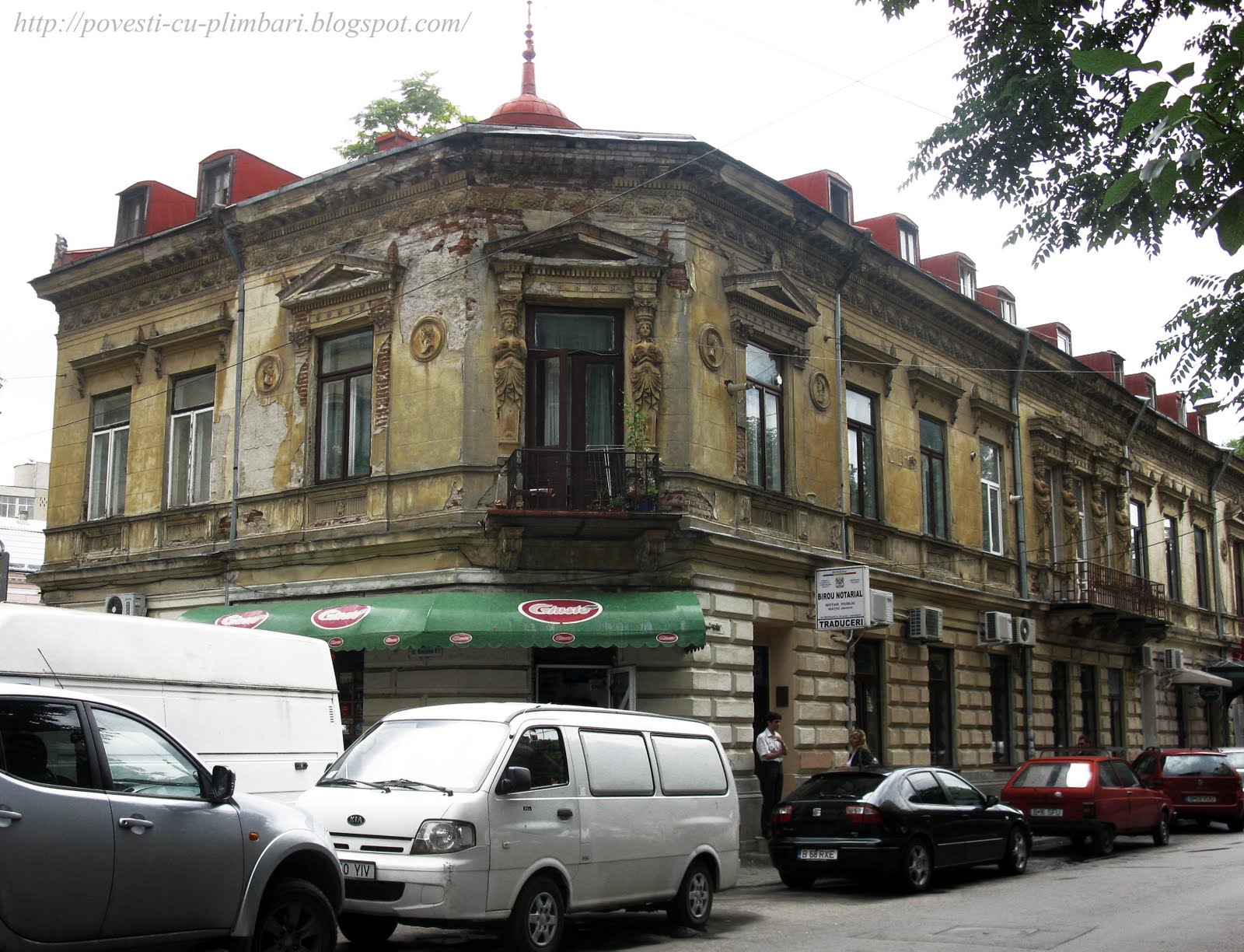 Mendeleev colt cu Biserica Amzei - Bucurestii Vechi si Noi