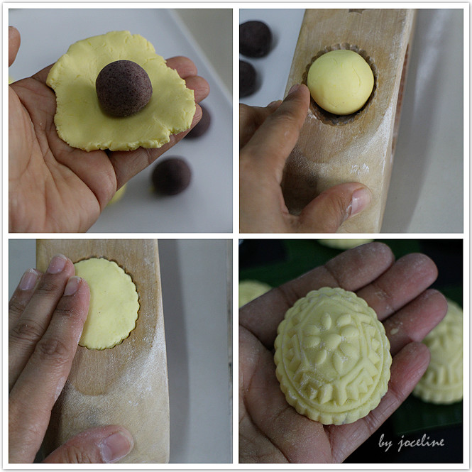 Butter . Flour & Me 爱的心灵之约: 南瓜红龟粿 （Pumpkin Ang Ku Keh）- 红豆沙馅料