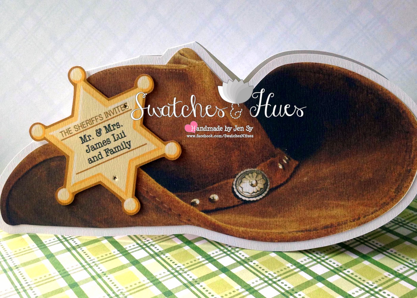 Swatches & Hues : Handmade with TLC: Cowboy hat invitation