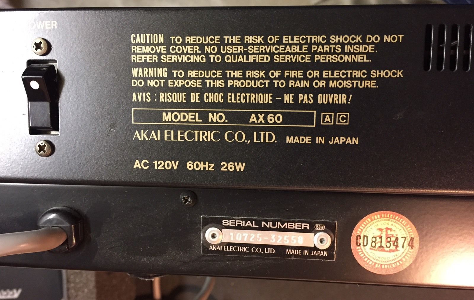 MATRIXSYNTH: Akai AX60 Vintage Analog Synthesizer 10725-32558