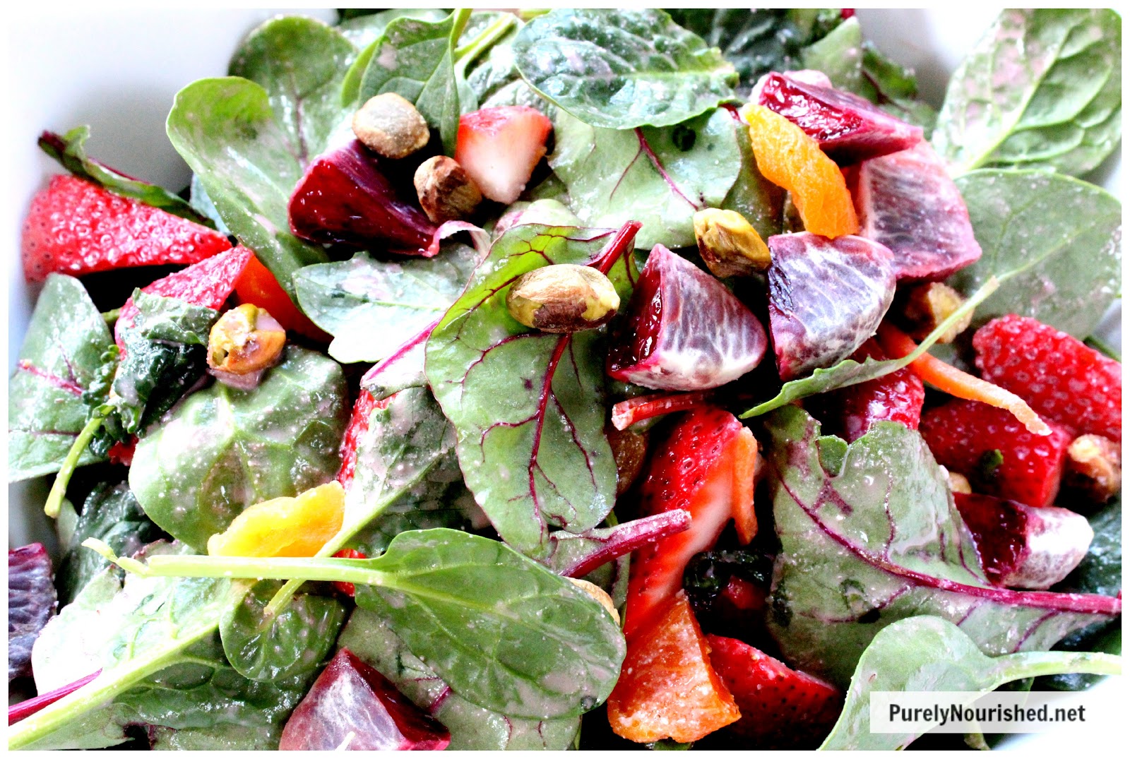 Purely Nourished: Baby Ruby Salad with Blood Orange Cashew Dressing