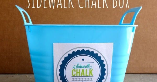 BLISSFUL ROOTS: Sidewalk Chalk Box W/ Printable Label