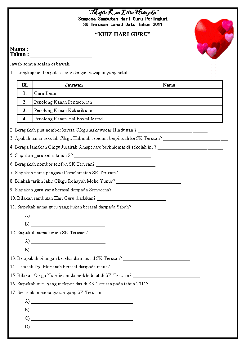 Hasbunallah wa Ni'mal Wakil: Sambutan "MAJLIS KAU LILIN HIDUPKU ...