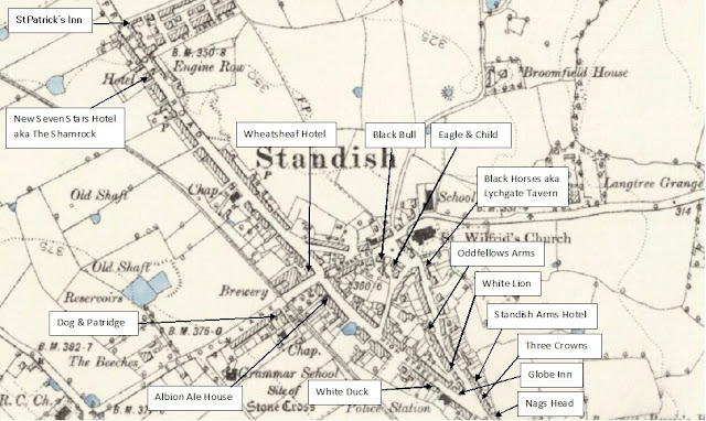 Chorley's Inns and Taverns: Standish Maps