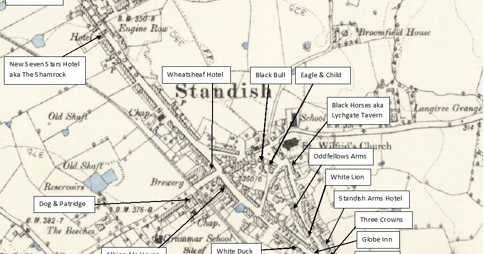 Chorley's Inns and Taverns: Standish Maps