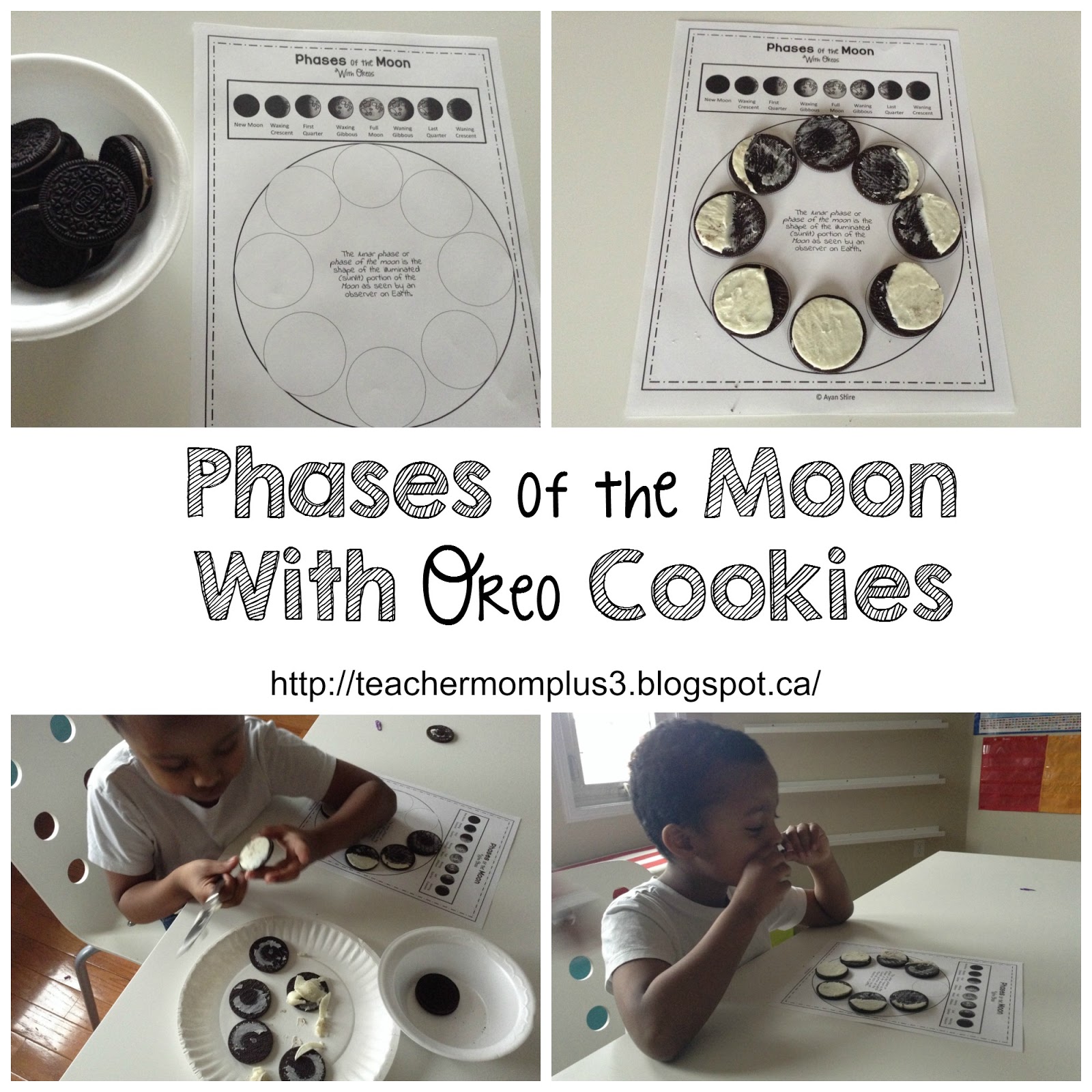 TeacherMomPlus3: Phases of the Moon with Oreos
