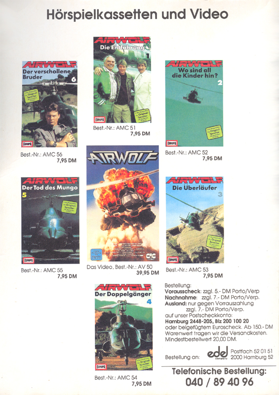 The Airwolf UPC Serial & Merchandise Database: Airwolf Das Buch (GERMAN ...