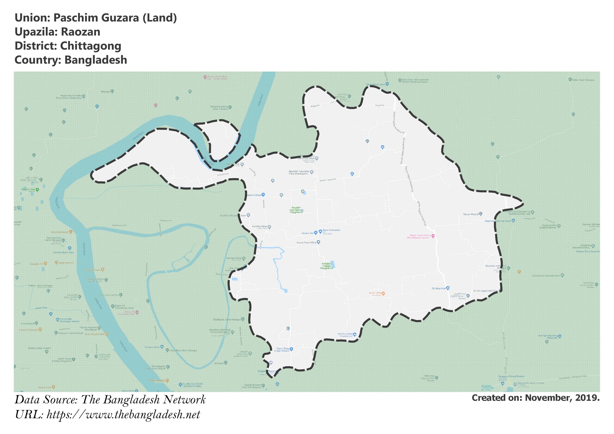 Paschim Guzara Union, Chittagong