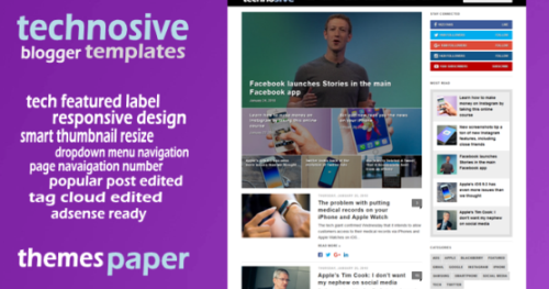 Technosive, Blogger Template For Tech Review - Responsive Templates