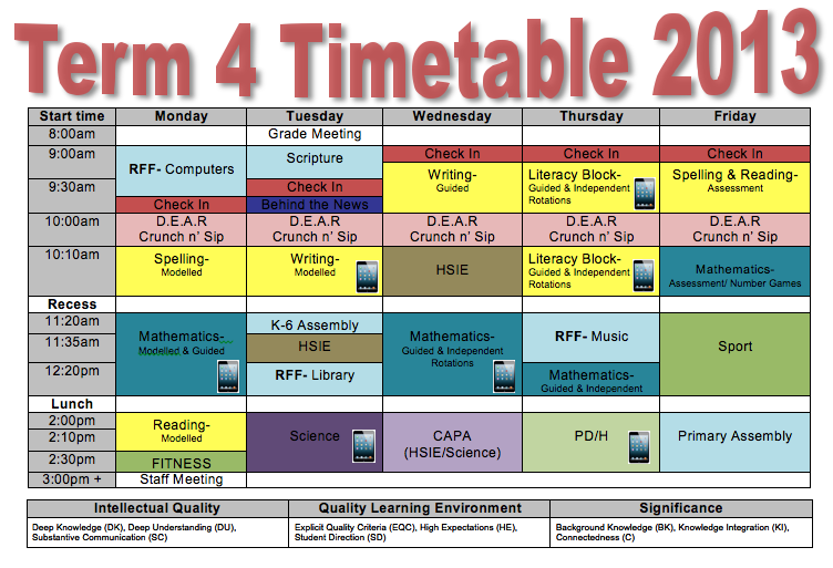 Mrs Sellen's Classroom: Timetables- how to fit it all in!