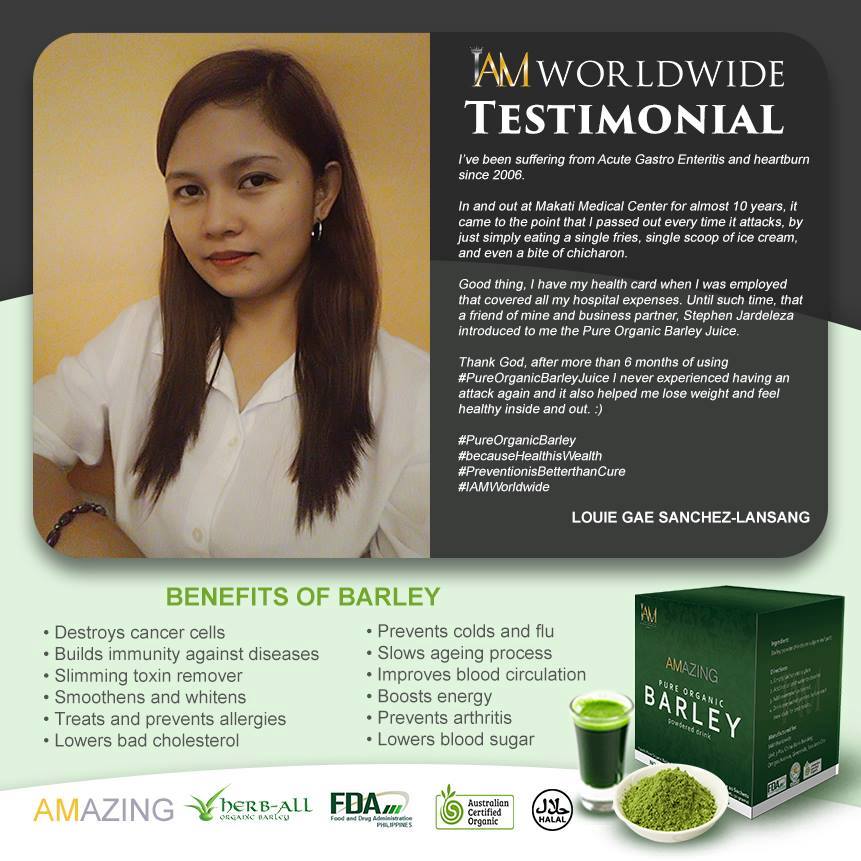 AMAZING ORGANIC PURE BARLEY POWDERED DRINK ~ Healthy and Wealthy Pinoy