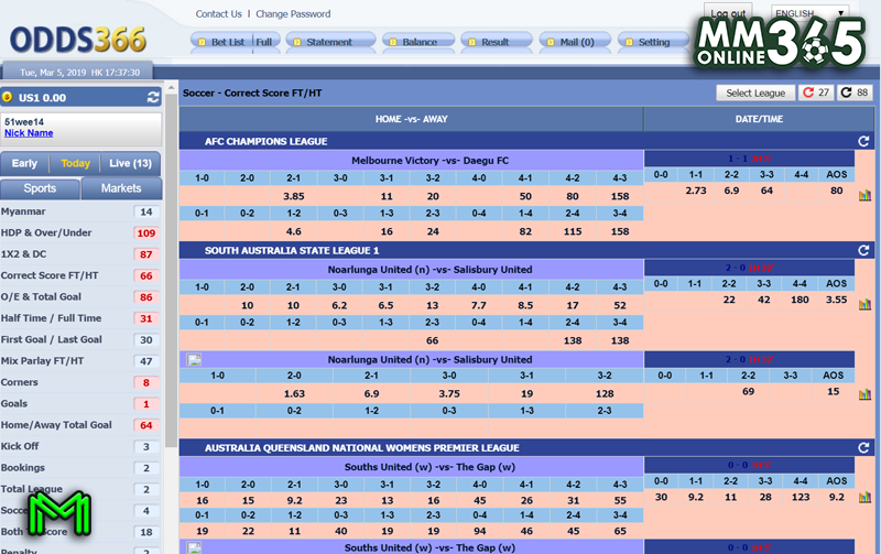 MM Online 365 Myanmar | Online Beting in Myanmar: Odds366 Myanmar - Sports Betting