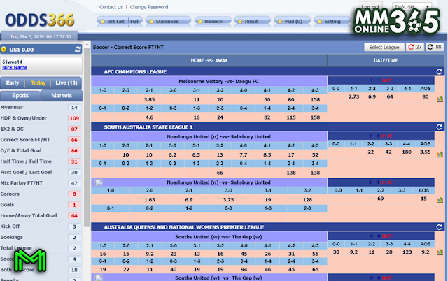 MM Online 365 Myanmar | Online Beting in Myanmar: Odds366 Myanmar - Sports Betting