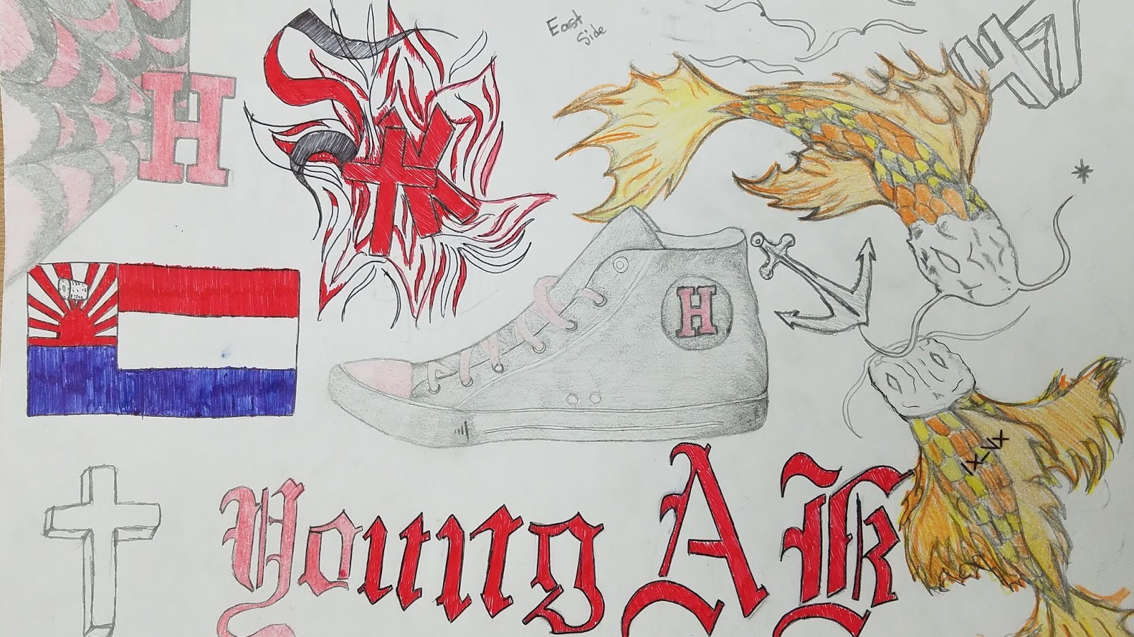 Jerdee's Art Classes: Drawing A | Shoe Drawings / Non Traditional Self ...