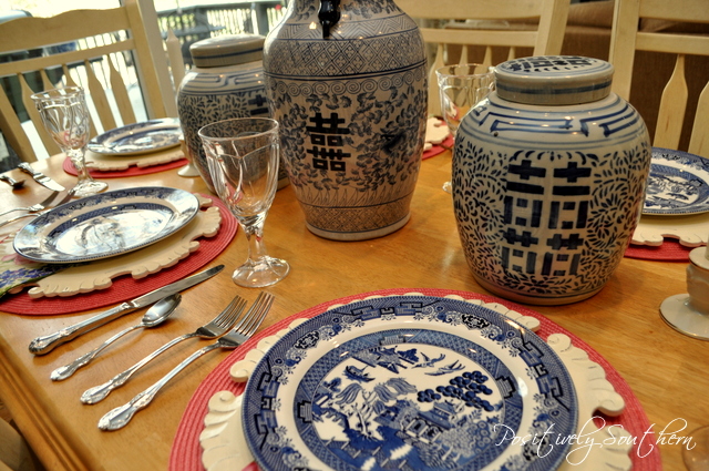 A Blue Willow Tablescape | Positively Southern