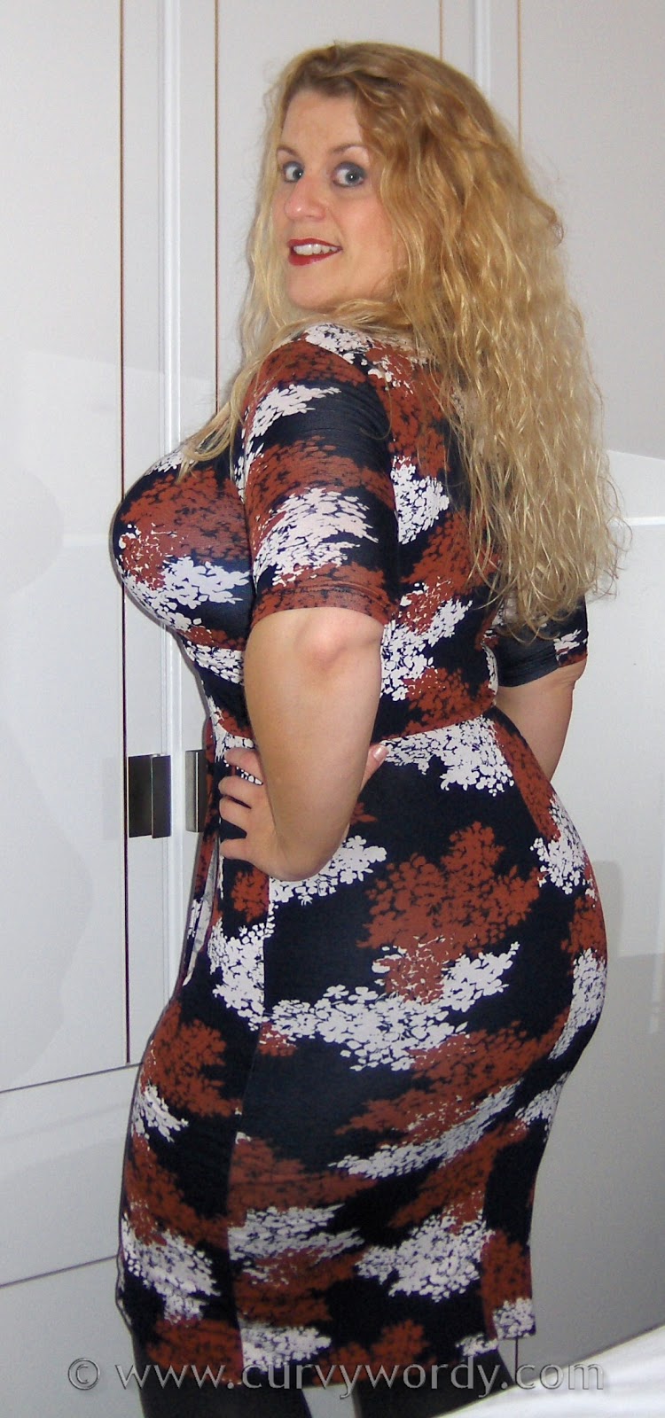 George At Asda Moda Floral Jersey Wrap Dress 10 - Curvy Wordy