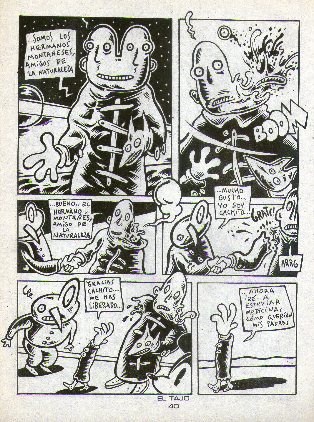 Dibujo: ¿Línea y contraste?: Max Cachimba en El Tajo