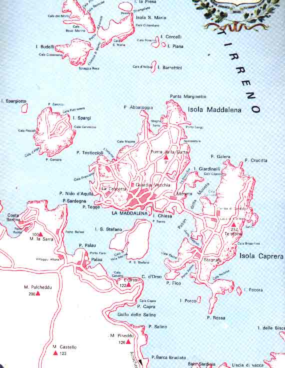 google maps europe: Mappa de Caprera Regione immagini