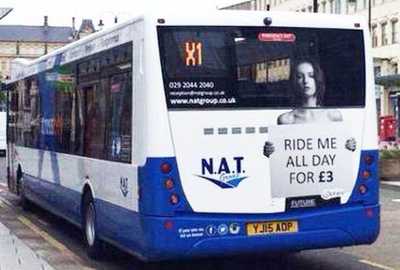 London Art News: Rude Bus Ad