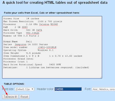 Cara Gampang Membuat Tabel Pada Postingan Blog Dengan Tableizer - ANAK ...