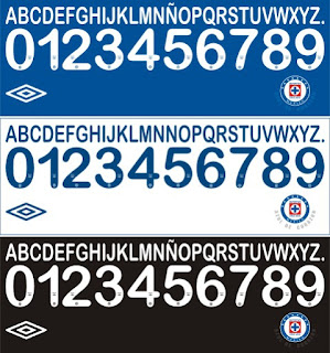 Cruz Azul 2013-14 tipografía