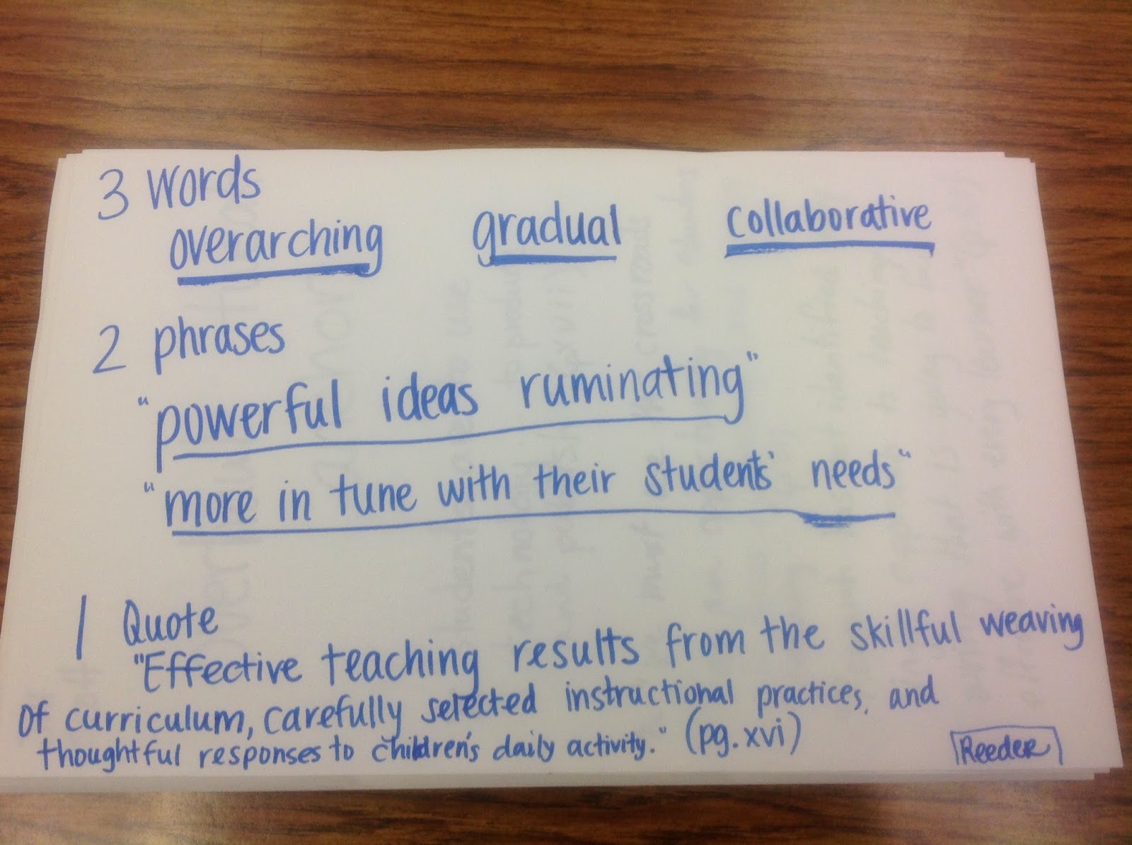 Cues from Ekuwah Moses: 3-2-1 and The Common Core Writing Book