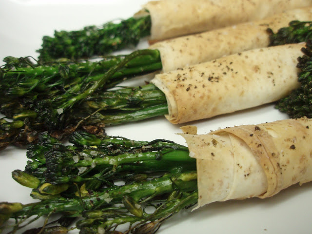 Blanket-Wrapped Baby Broccoli - Flora Foodie