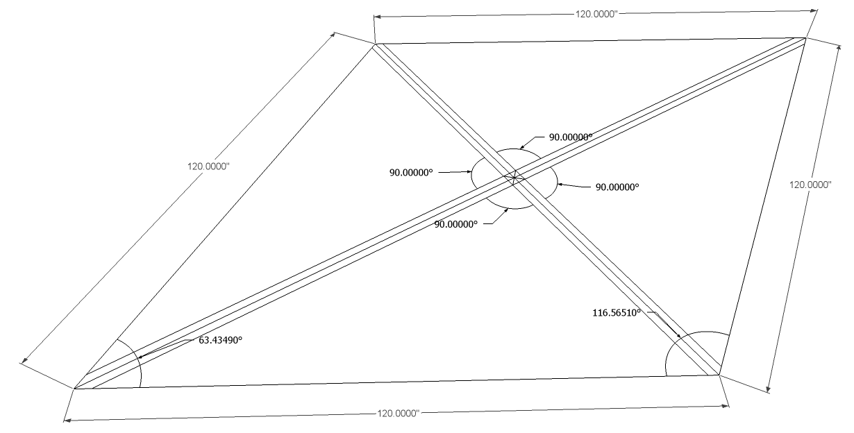 Roof Framing Geometry: Golden Rhombus Parallelogram Roof