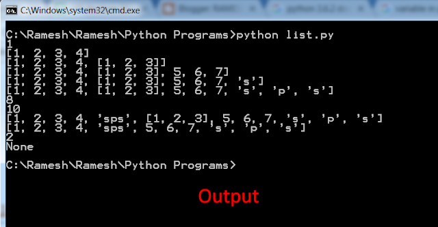 PYTHON BASICS - RAMESH'S BLOG