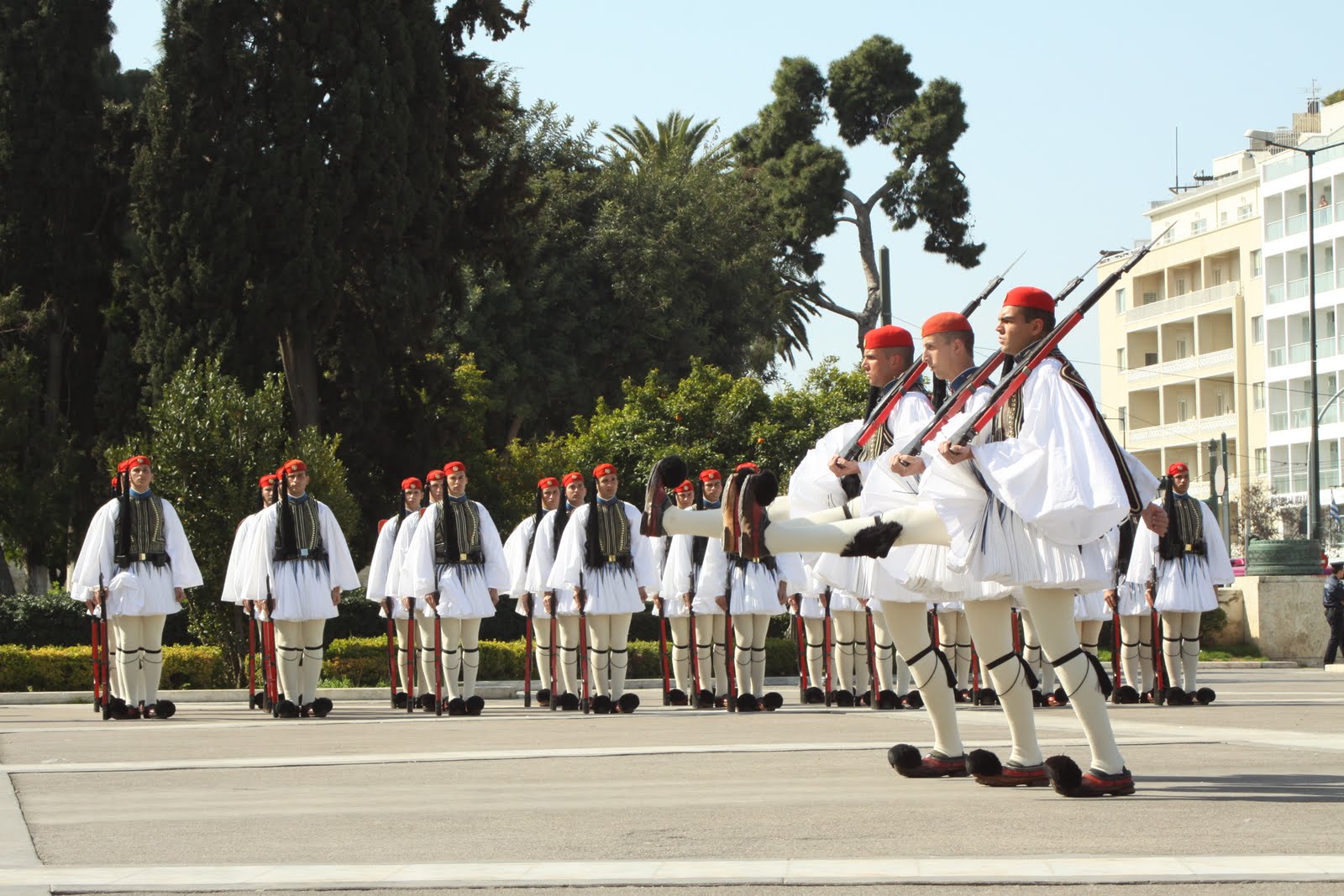 Peach and Thistle: Greece: Evzones; Elaborate Changing of the Guard