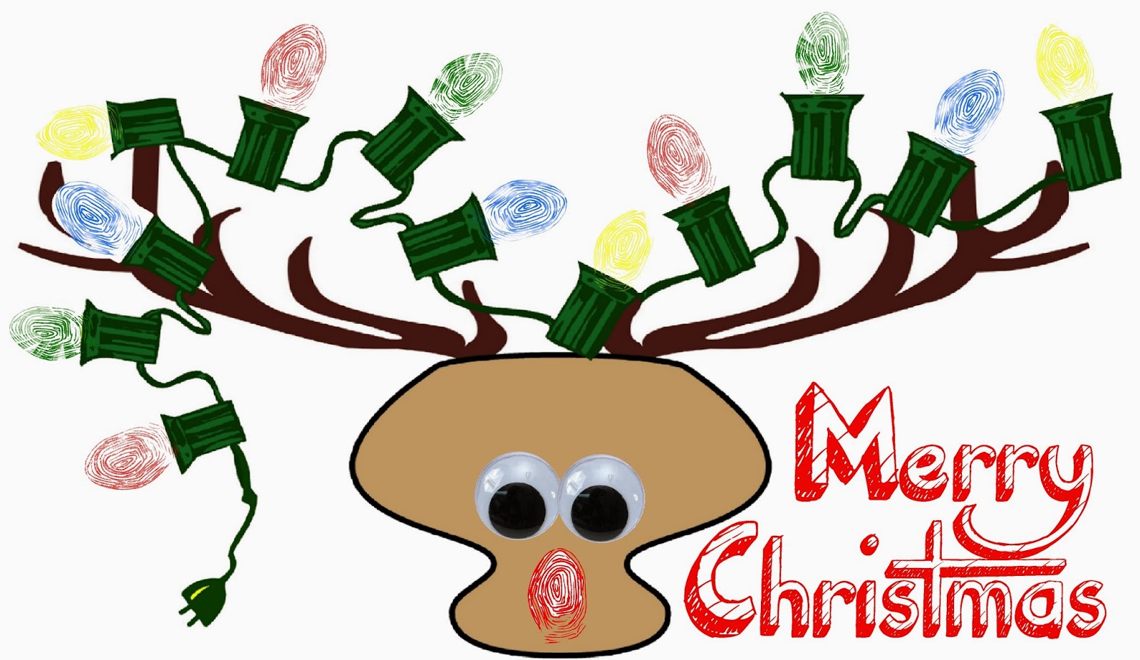 HollysHome Family Life: A Fingerprint Reindeer Christmas Card