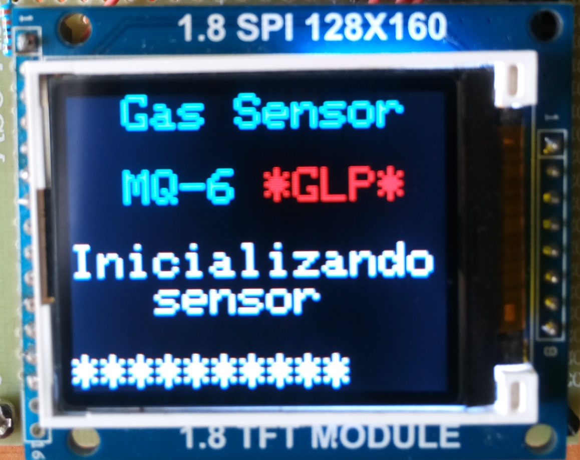 AGP.miniprojects: Arduino gas sensor MQ-6 y Display TFT SPI 1.8"