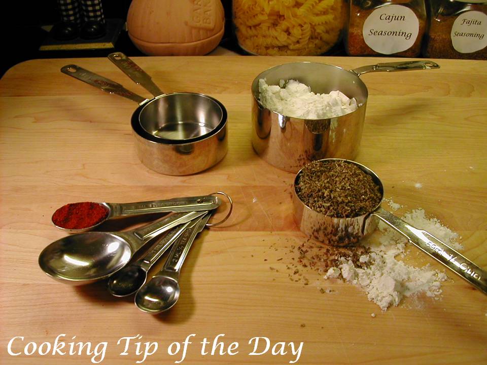 Cooking Tip of the Day: Dry Measure Equivalents in Cooking
