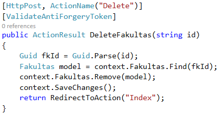Kode Dot Net: ASP.NET MVC 5 - [Part 09] Menghapus Data Dari Database