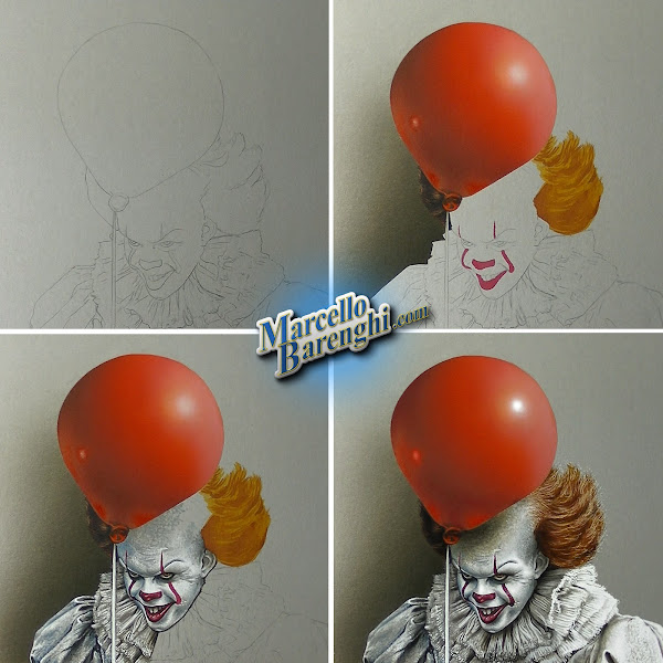 Pennywise the IT Clown Drawing - Marcello Barenghi