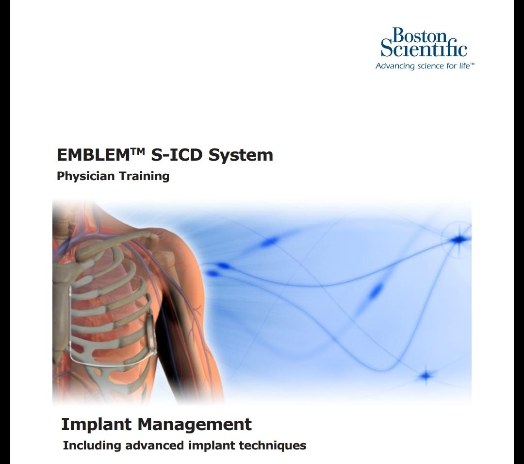 CVT Mohd Farid: Implant Management Of Subcutaneous ICD Boston Emblem SICD