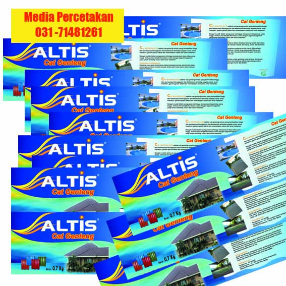 Percetakan | Cetak Label Kaleng Cat ATLIS 4 Kg | Cetak UMBUL-UMBUL ...