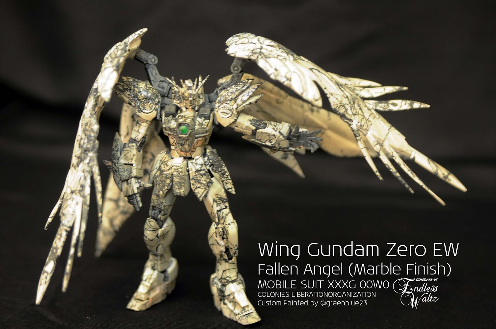 Custom Build: RG 1/144 Wing Gundam Zero Custom EW "Fallen Angel (Marble ...
