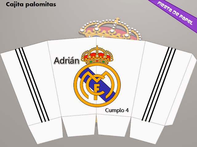 KI-110 Kit Imprimible y Editable Real Madrid | Fiesta de papel