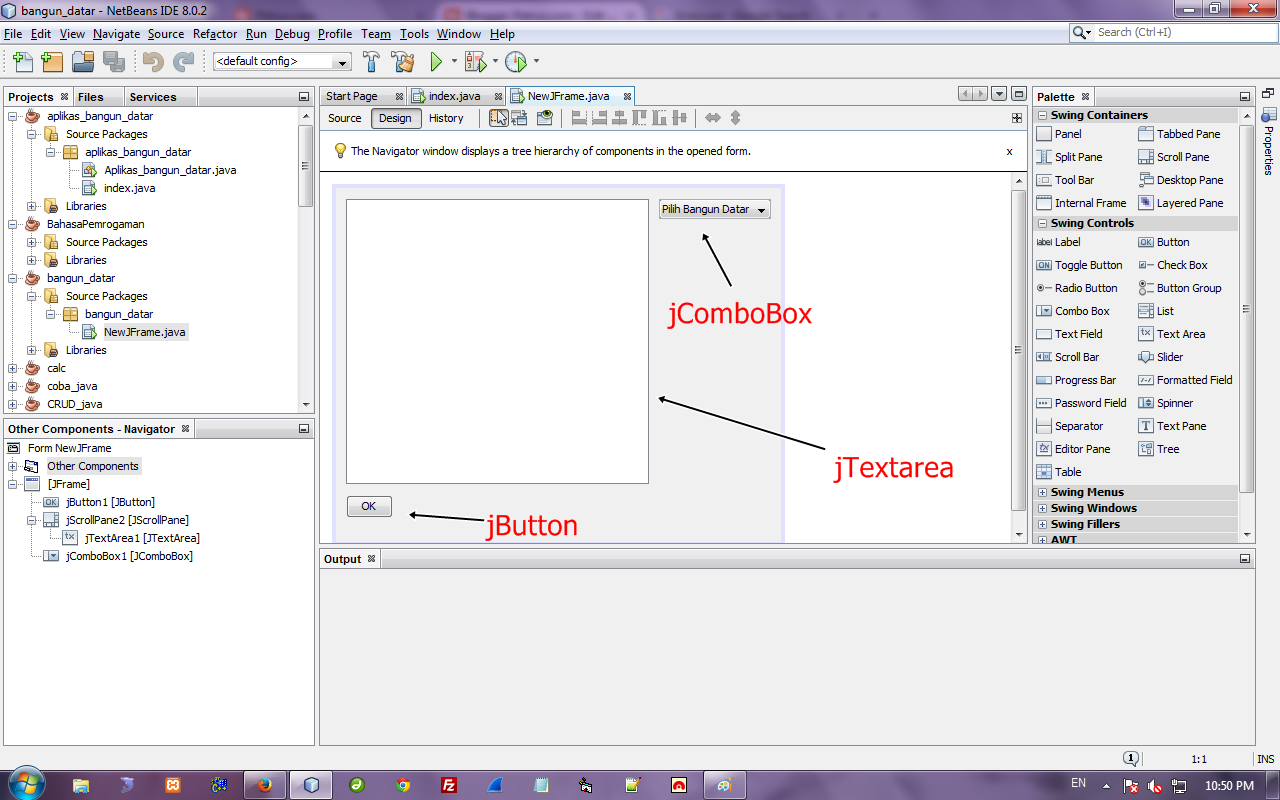 Program Bentuk Bangun Datar Dengan Java Netbeans Gui ~