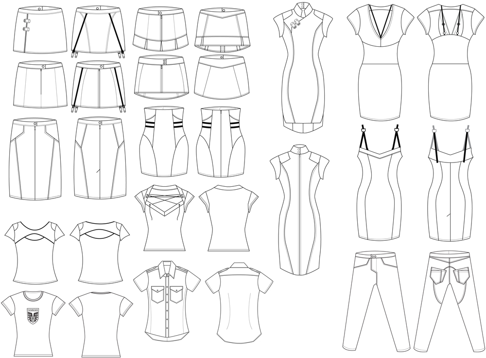 GARETH ADAMSON: Fashion Illustration | Flat Sketches