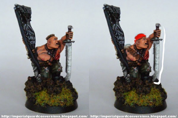 Imperial Guard Hobby: Catachan Land Sharks 1: Standard Bearer updated