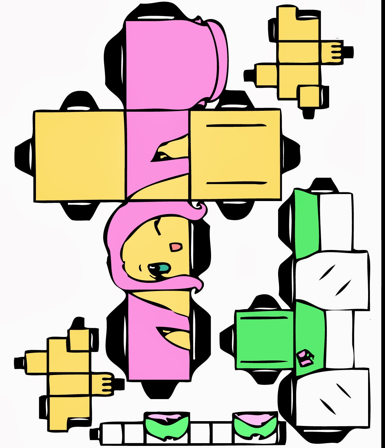 Fluttershy... Equestria Girls Style!!!!! (CubeeCraft)